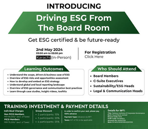 PICG - Pakistan Institute of Corporate Governance