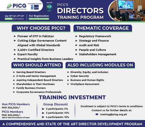 PICG - Pakistan Institute of Corporate Governance