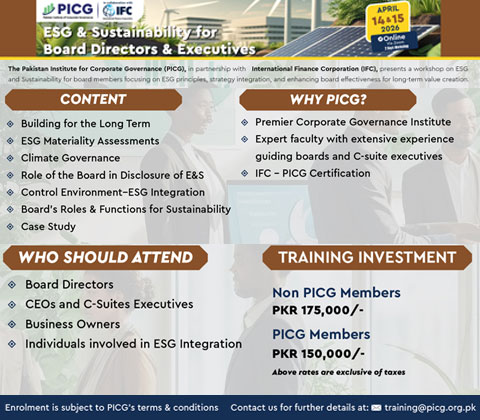 PICG - Pakistan Institute of Corporate Governance